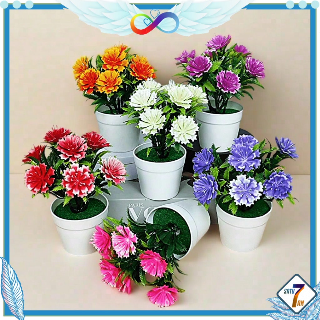 Jual Tanaman Hias Plastik Mini Pot Bonsai Bunga Palsu Ornamen Dekorasi ...