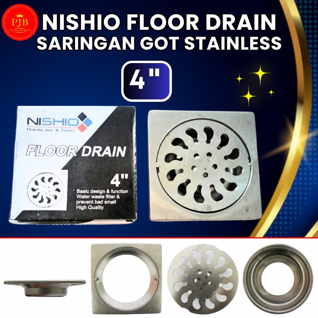 Jual NISHIO Saringan Got Kamar Mandi Stainless Tipis Model Flower Kipas ...