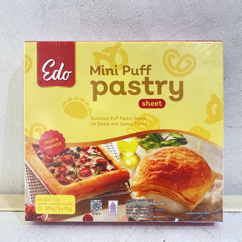 Jual Edo mini puff pastry 375 gram isi 5 lembar | edo puff pastry mini ...