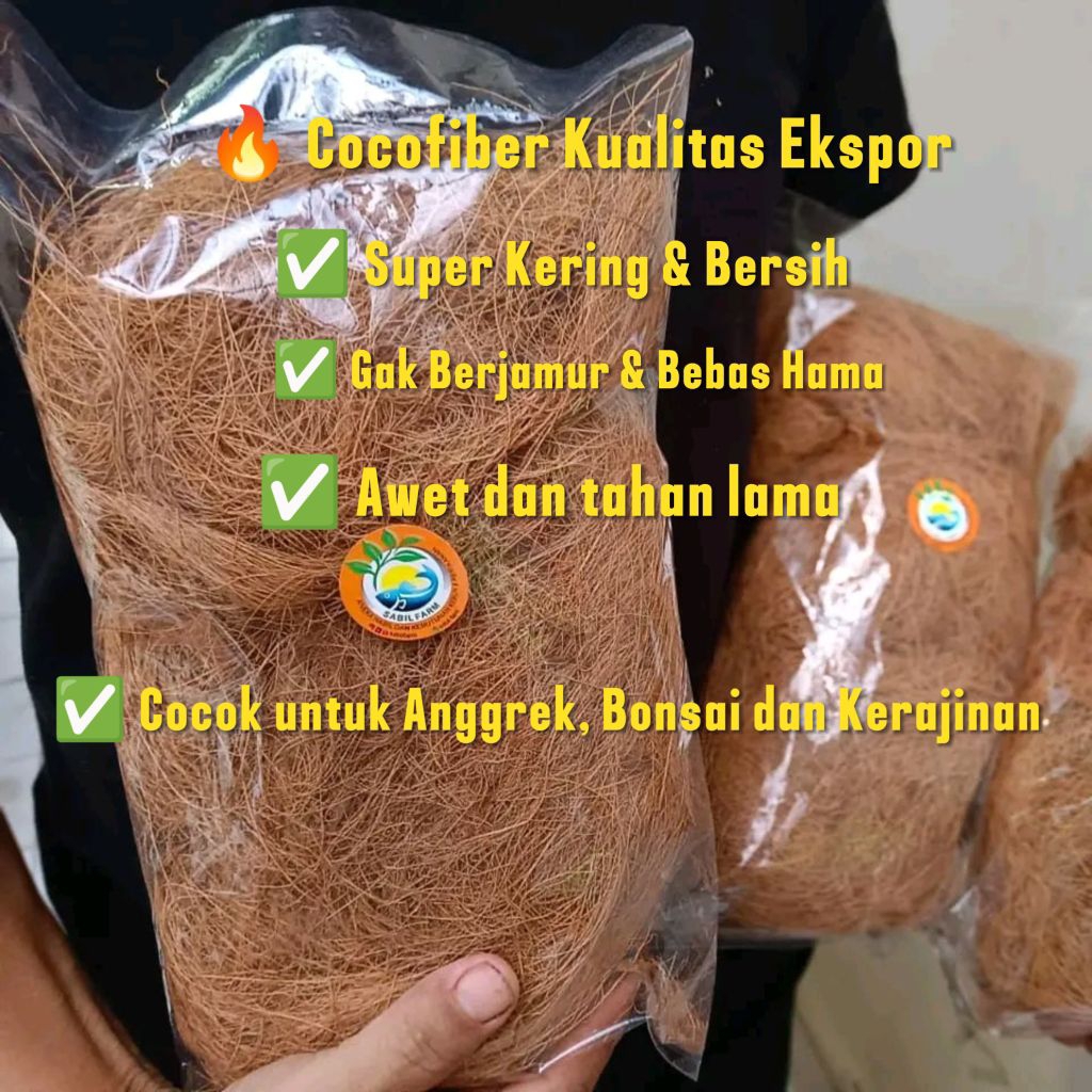 Jual Serat Serabut Kelapa Panjang dan Bersih 200gram. Cocofiber serat ...
