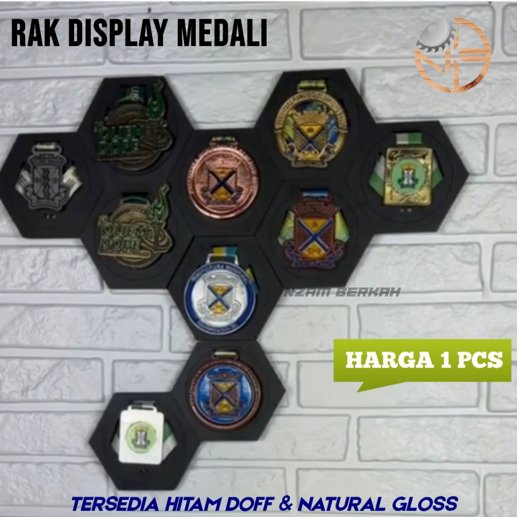 Jual Rak Display Medali Hexagonal Premium Estetik | Shopee Indonesia