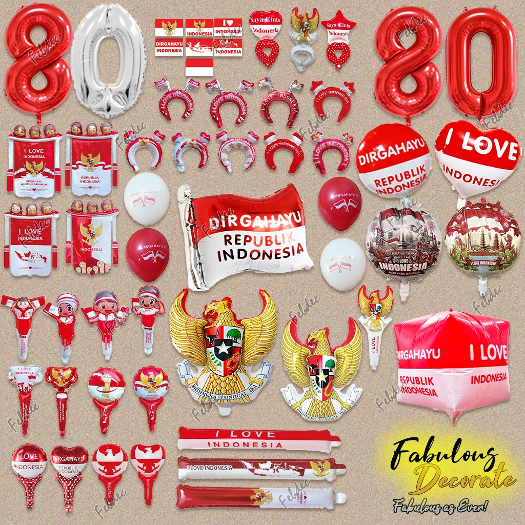 Jual Fabulous Decorate Balon Foil Dirgahayu / Balon Garuda / Balon ...