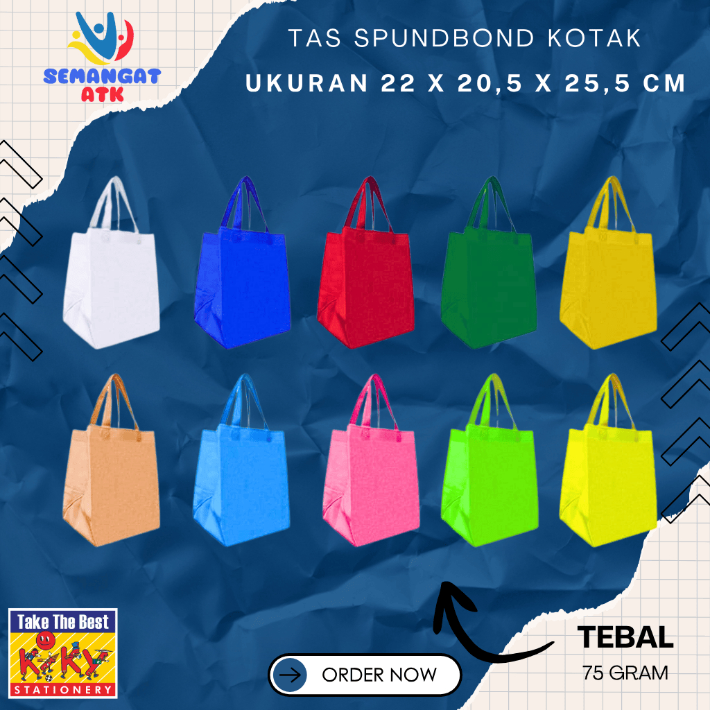 Jual Tas Spundbond Kotak 22 x 20,5 x 27,5 cm (Tas besek / Dus Nasi ...