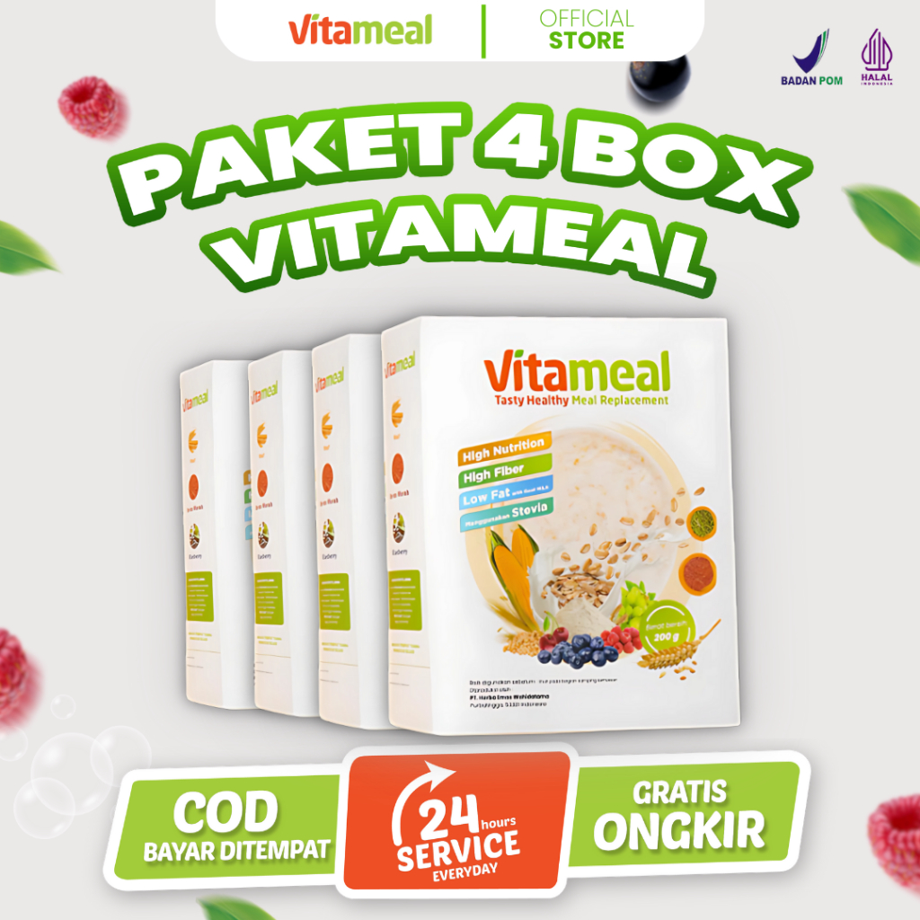 Jual [ DIJAMIN ] Vitameal 4 Box Ampuh Turunkan Gula Darah Diabetes ...