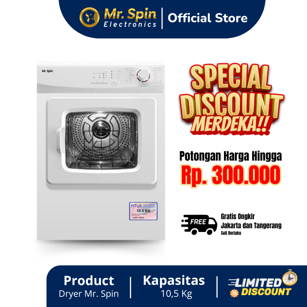 Jual Mesin Dryer Mr. Spin Kotak 10.5kg - Mesin Pengering Mr. Spin | Shopee Indonesia