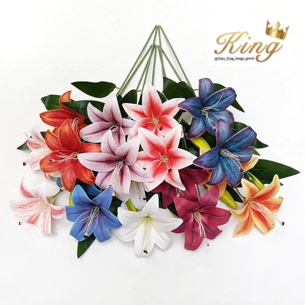 Jual Artificail Lily K2 Bahan Latex Premium Real Touch Bunga Lili ...