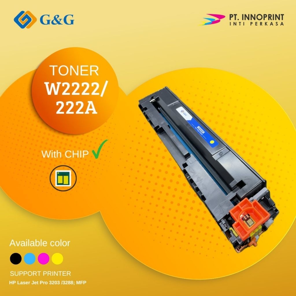 Jual G&G Compatible Toner Cartridge HP 222A W2220A W2221A W2222A W2223A ...