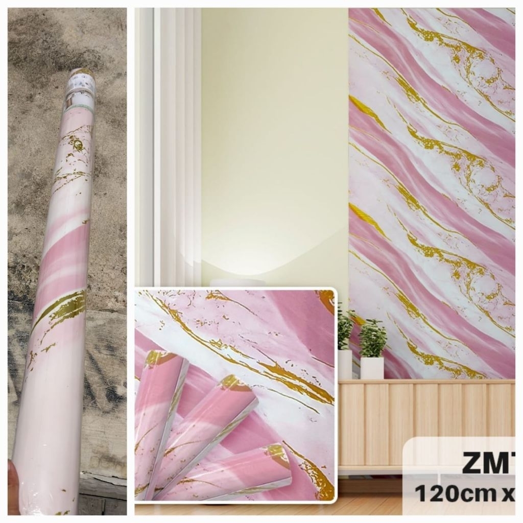 Jual [ LEBAR 60 & 120 CM x 3 METER ] WALLPAPER VINYL DINDING MARBEL ...
