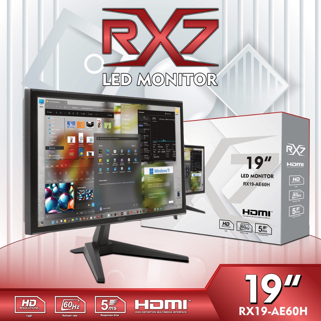 Jual MONITOR LED 19 INCH RX7 HDMI VGA GARANSI RESMI | Shopee Indonesia