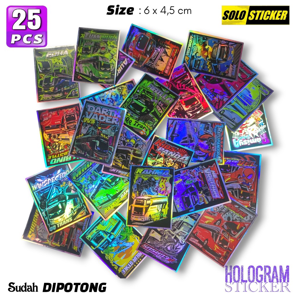 Jual 25 pcs Stiker Bus Bintang Alfarizi Nabilla Darthvader Voltron Ratu ...
