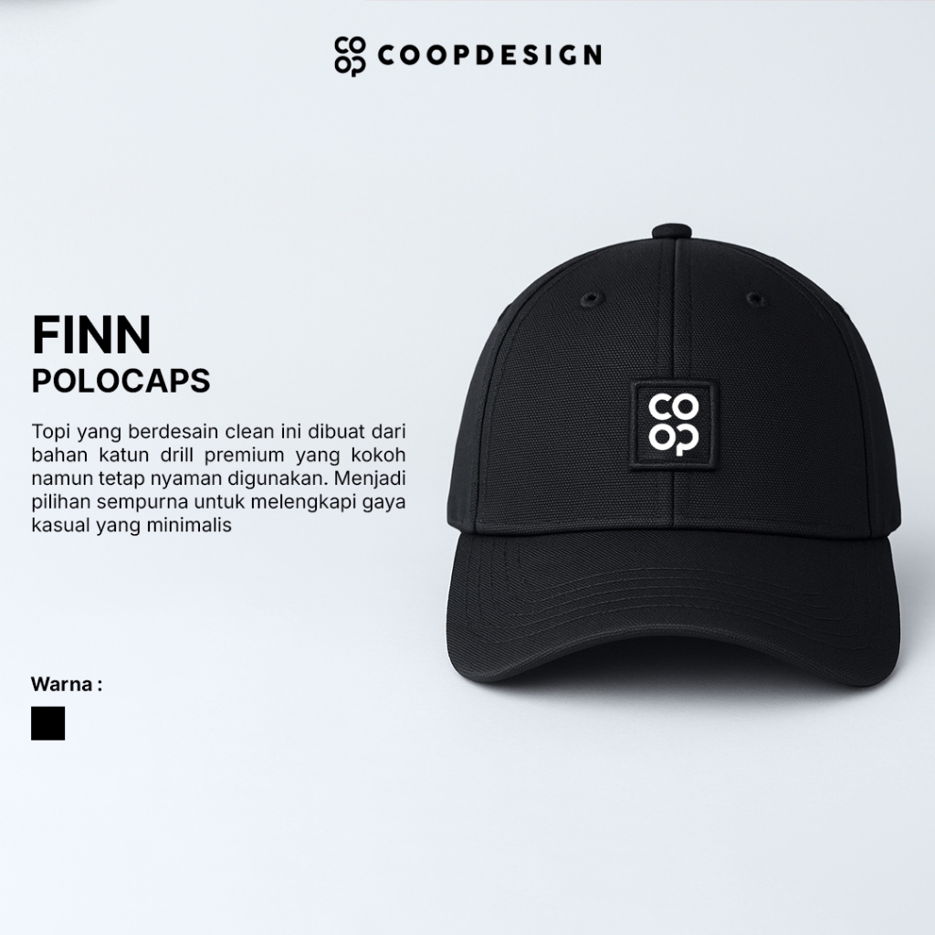Jual Coop Design - Finn Topi Pria Dewasa Premium Cotton Drill Baseball ...