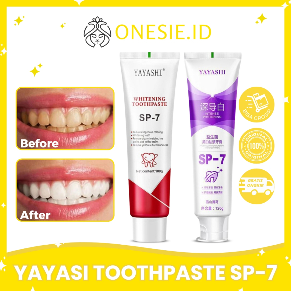 Jual YAYASHI Pasta Gigi Penghilang Noda Probiotik SP-7 Memutihkan dan ...