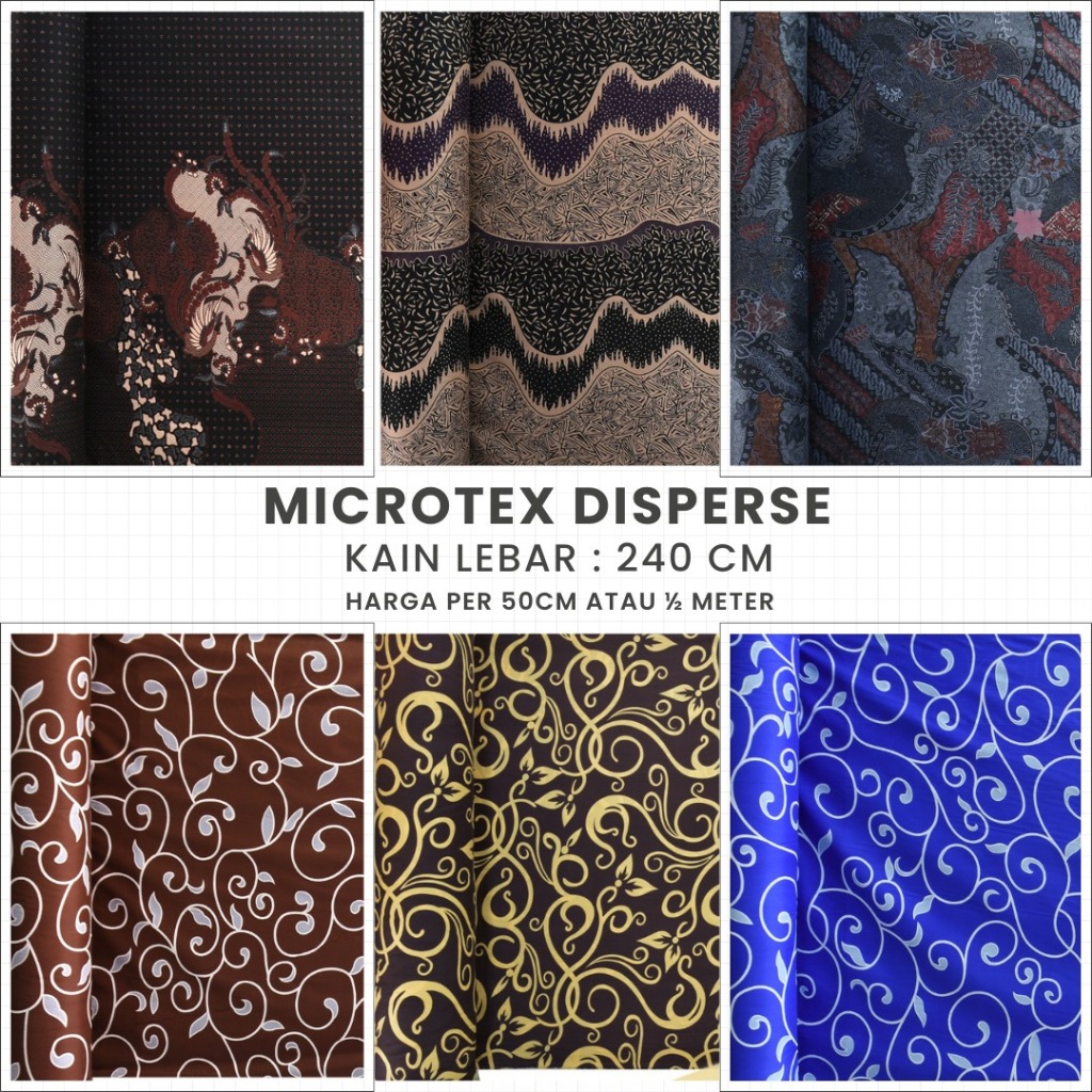 Jual BAHAN KAIN KATUN POLYMICRO / POLIMIKRO / MICROTEX DISPERSE GRADE A ...