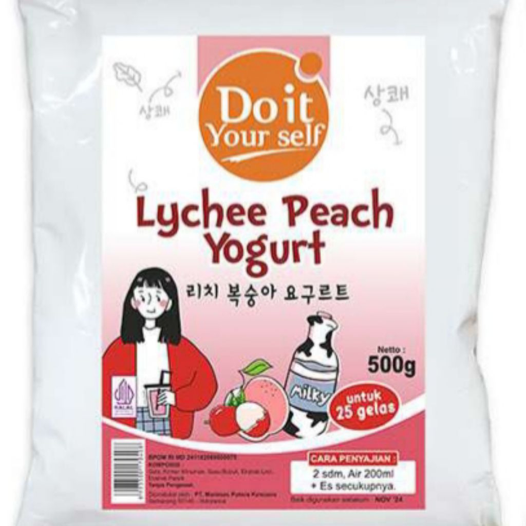 Jual DIY Powder Lychee Peach Yogurt 500gr | Shopee Indonesia