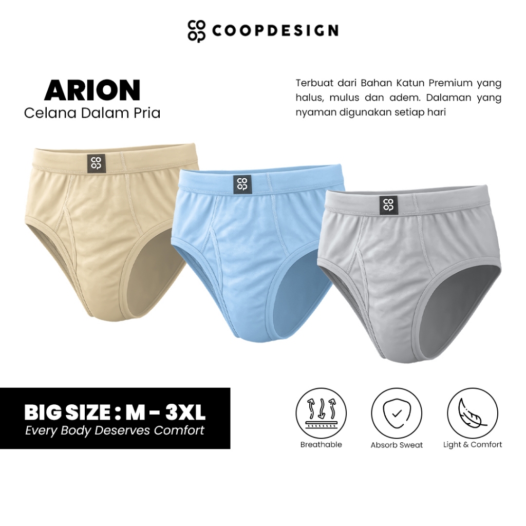 Jual Coop Design - Arion Celana Dalam Cotton Pria Sempak Polos Stretch ...