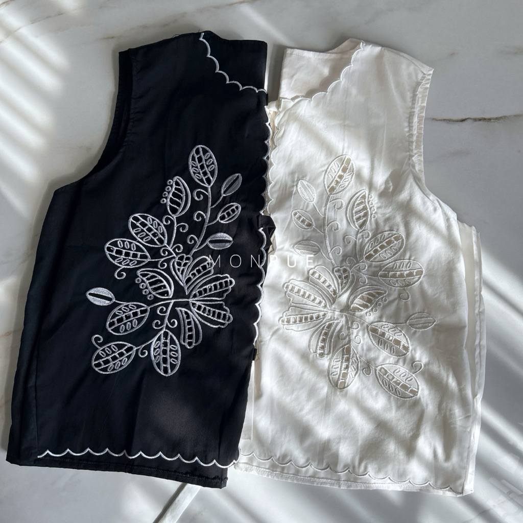 Jual MONRUE Rafa Embroidered Vest | Shopee Indonesia