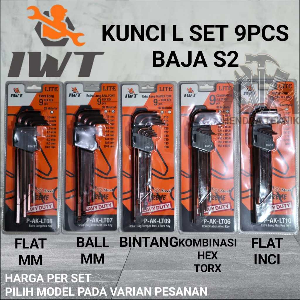 Jual KUNCI L SET PANJANG S2 KUNCI L BAJA EXTRA LONG KUNCI L SEGI 6 BINTANG MURAH HEX TORX FLAT ...