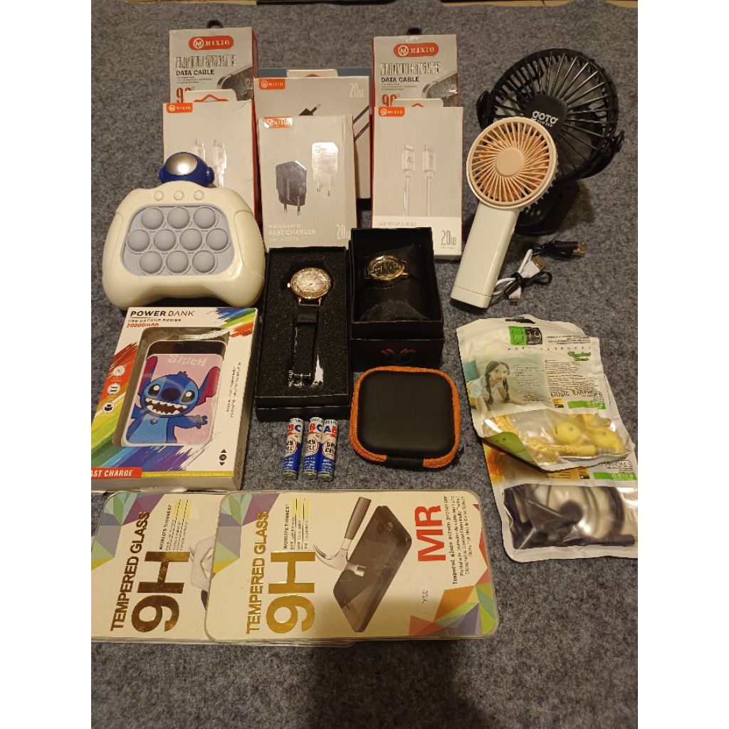 Jual Powerbank Charger MIXIO Headset Macaron Minifan(Baca Deskripsi ...