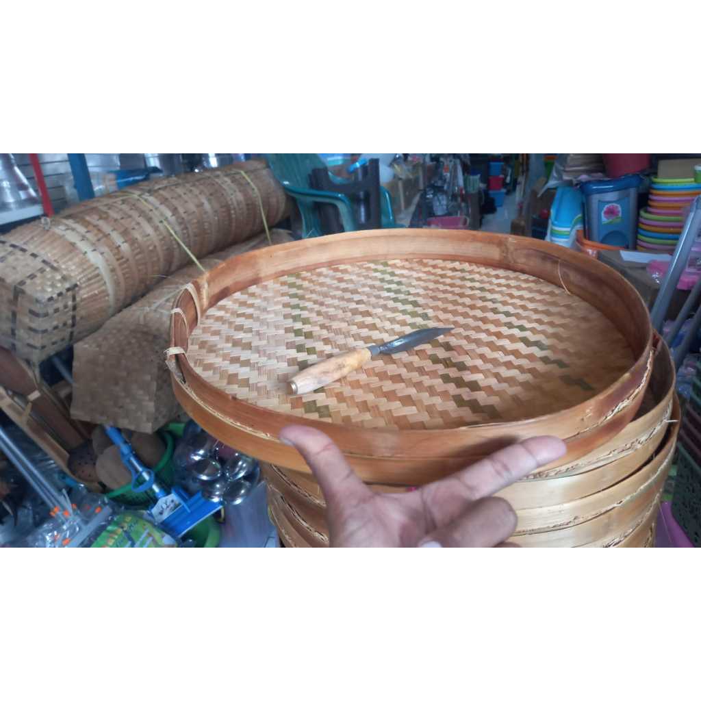 Jual TAMPAH BAMBU UKURAN DIAMETER +/- 50CM | Shopee Indonesia
