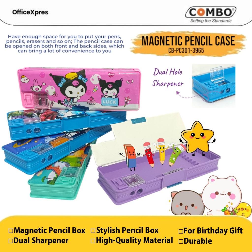 Jual Magnetic Pencil Case / Tempat Pensil Magnet Dual Hole Sharpener ...