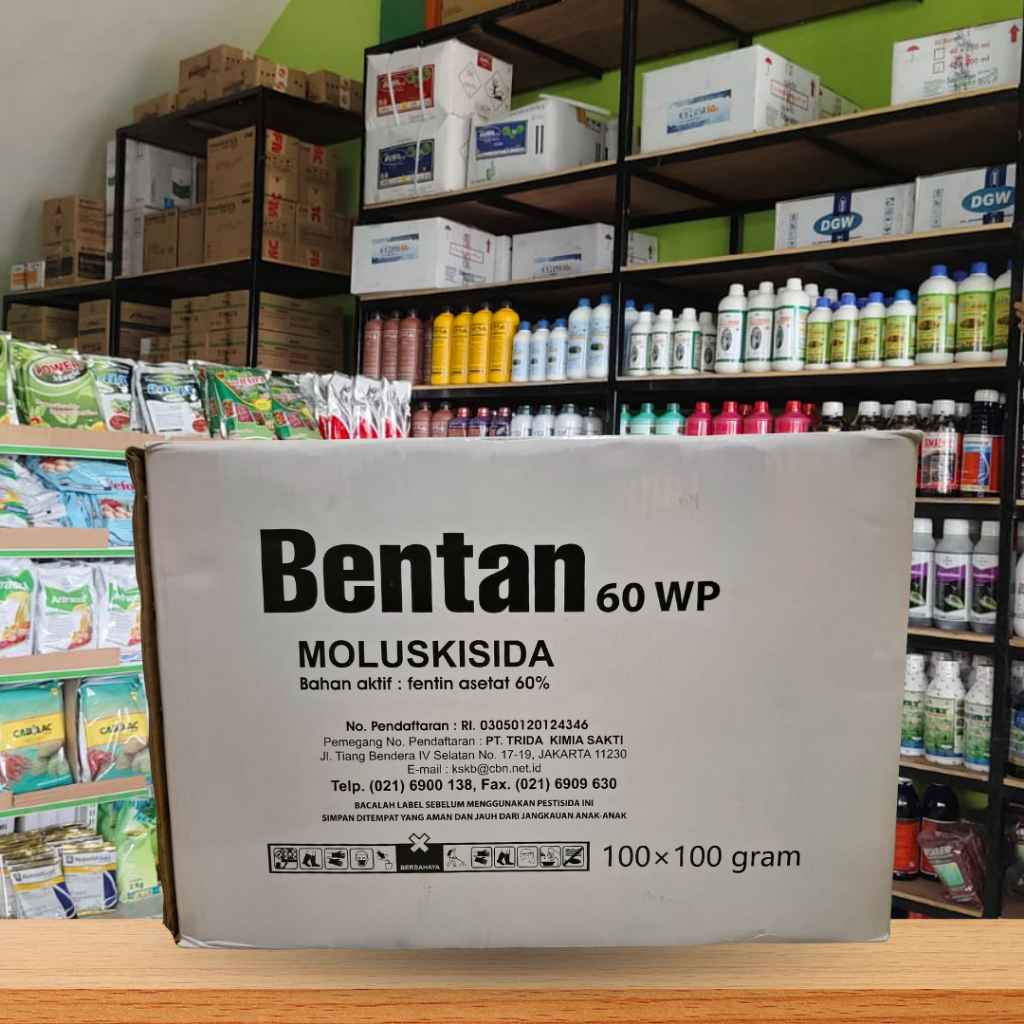 Jual 1 DUS BENTAN 60 WP 100 GRAM - MOLUSKISIDA PEMBASMI KEONG | Shopee ...
