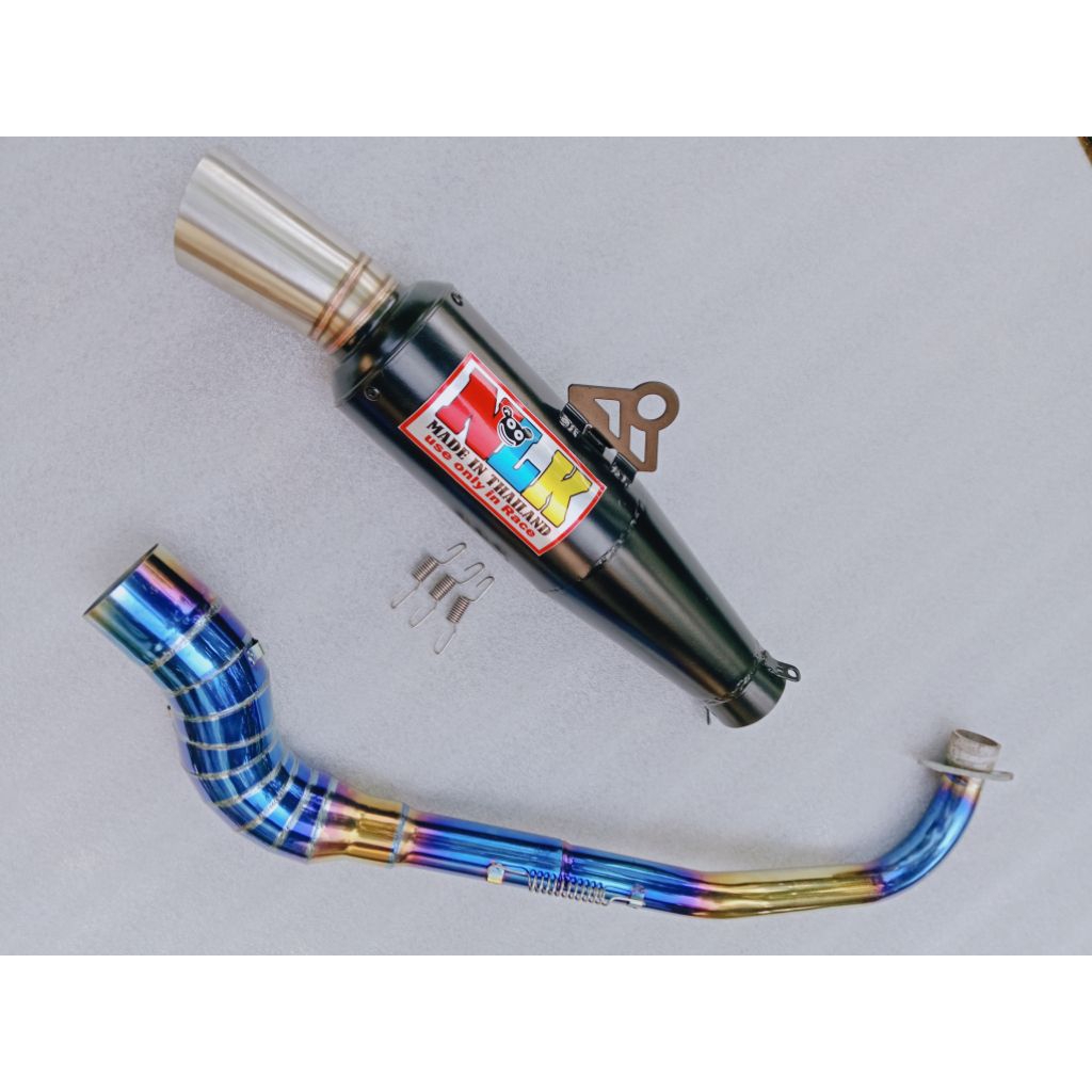 Jual NLK Pipe canister conical open specs exhaust pipe for Wave 125 Xrm ...