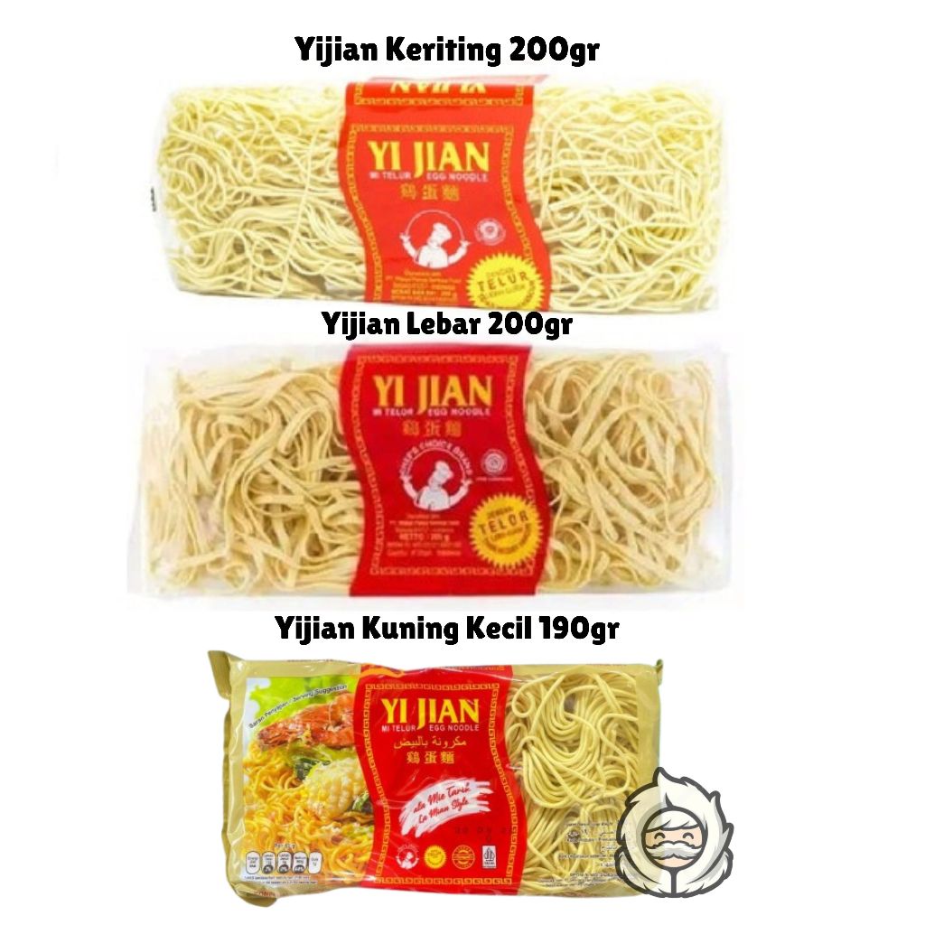 Jual Yi Jian Mie Telor 200 gr | Yijian Mie Telur | Yijian Kuning 190gr ...