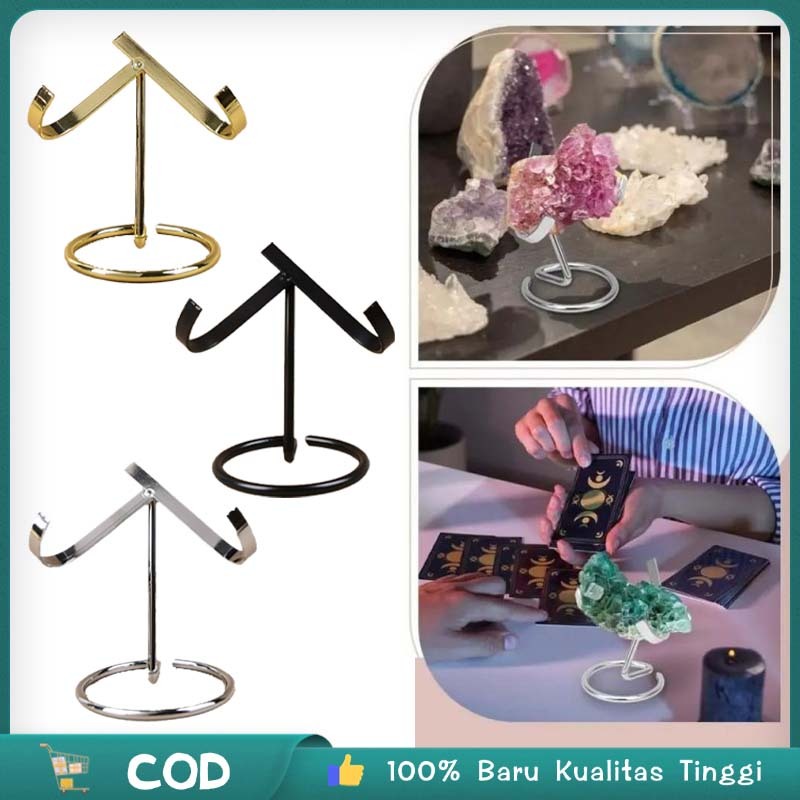 Jual Holder Crystal Emas Logam Stand Display - Dudukan Kristal Cluster ...