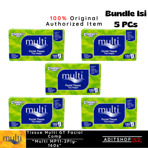 Jual Tisu Murah Tissue Multi GT Facial Comp 160 Sheets 2ply *Bundle Isi ...