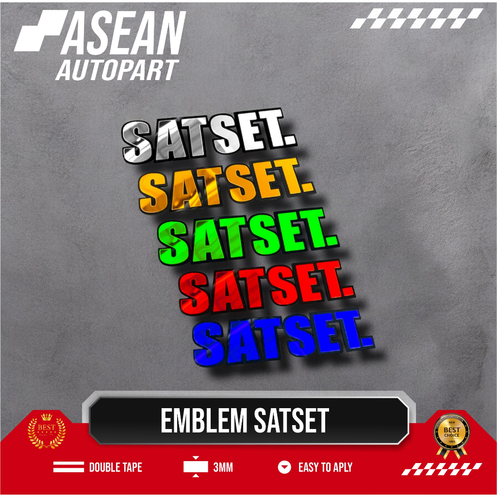 Jual Asean Emblem Motor SATSET Akrilik timbul logo bahan akrilik 3D ...