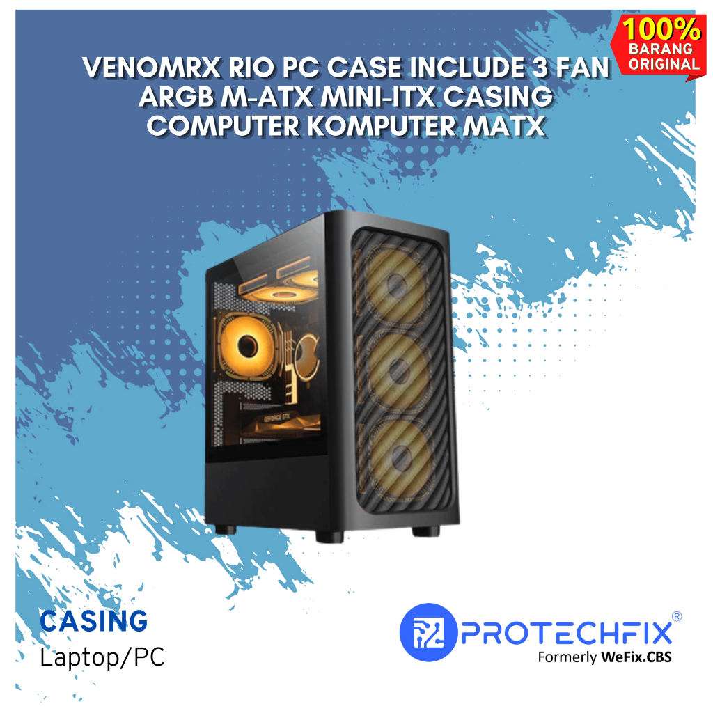 Jual VENOMRX RIO PC Case Include 3 Fan ARGB M-ATX MINI-ITX Casing ...