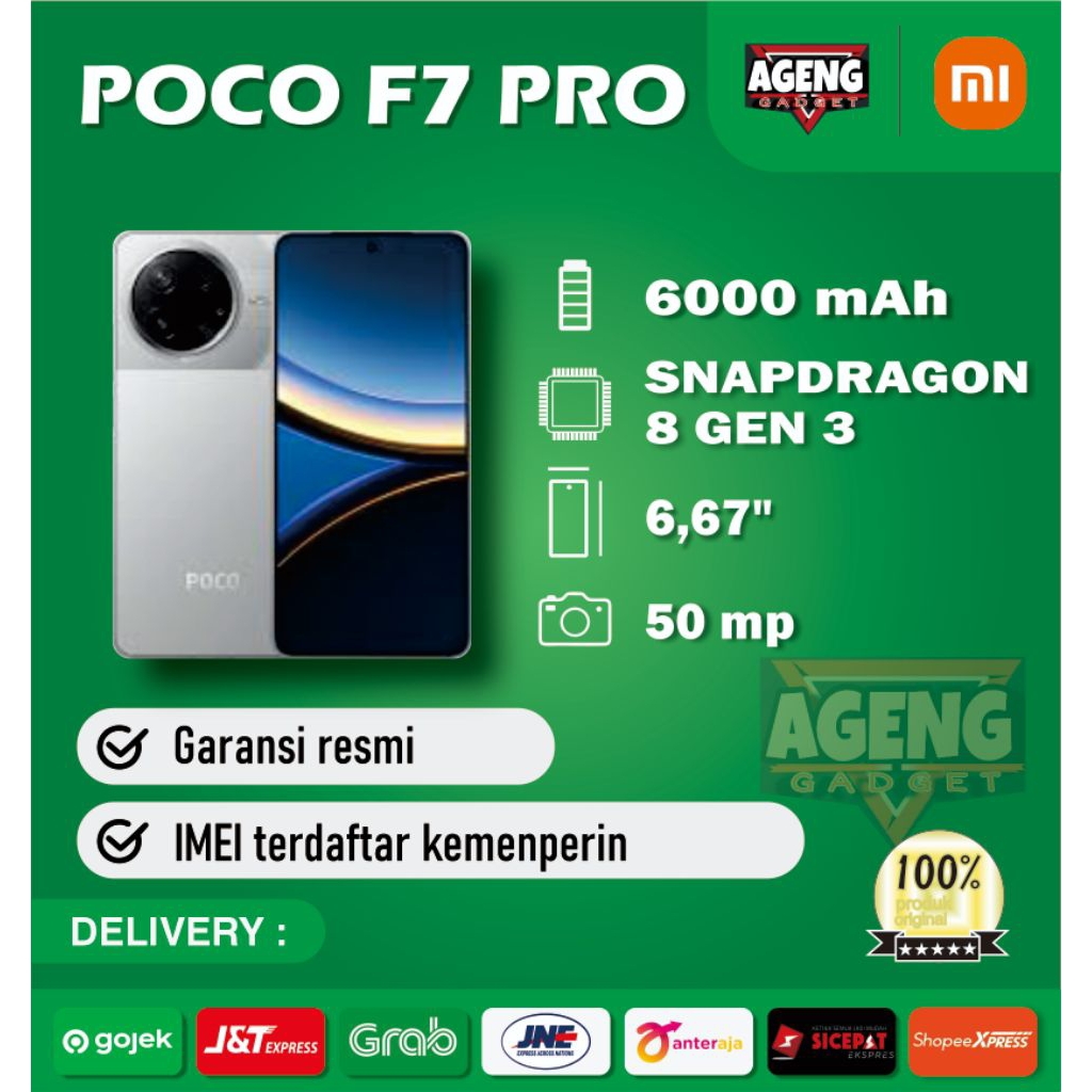 Jual Poco F7 Pro 5G 12/512 Garansi Resmi 100% Original | Shopee Indonesia