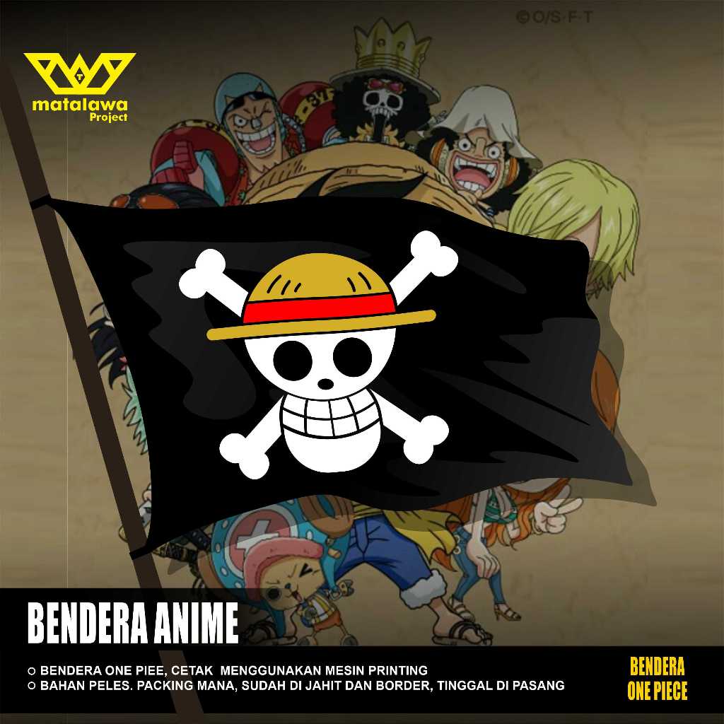 Jual BENDERA ONE PIECE bajak laut luffy anime jolly roger viral kain ...