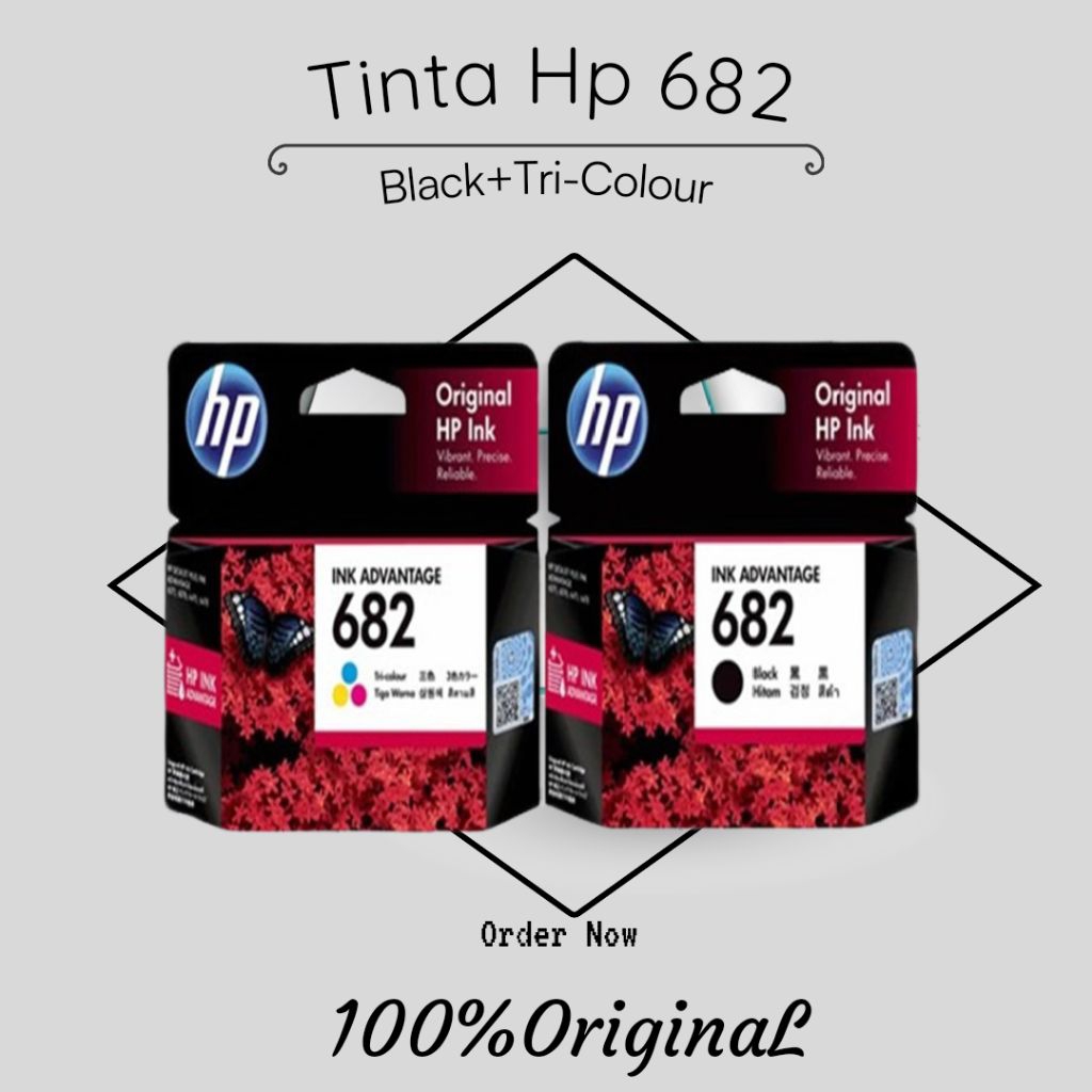 Jual Tinta HP 682 Black and Tri-Colour Original ink cartridge | Shopee ...
