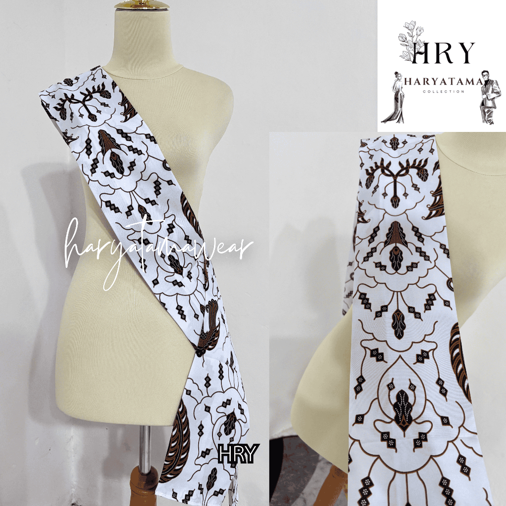 Jual Selendang Kebaya Motif Batik Putih | Shopee Indonesia