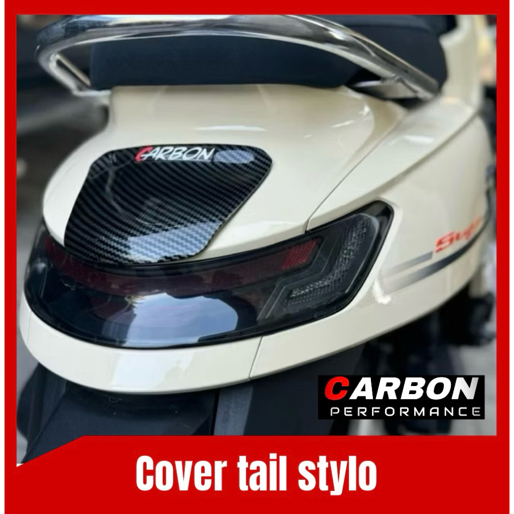 Jual COVER PET TAIL STOP LAMP STYLO 160 CARBON ️Cover lampu stop stylo ...