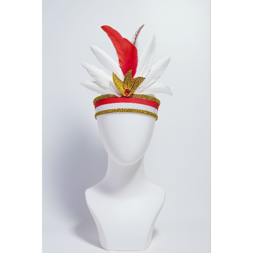 Jual Mahkota merah putih, aksesoris bulu merah putih, aksesoris untuk ...
