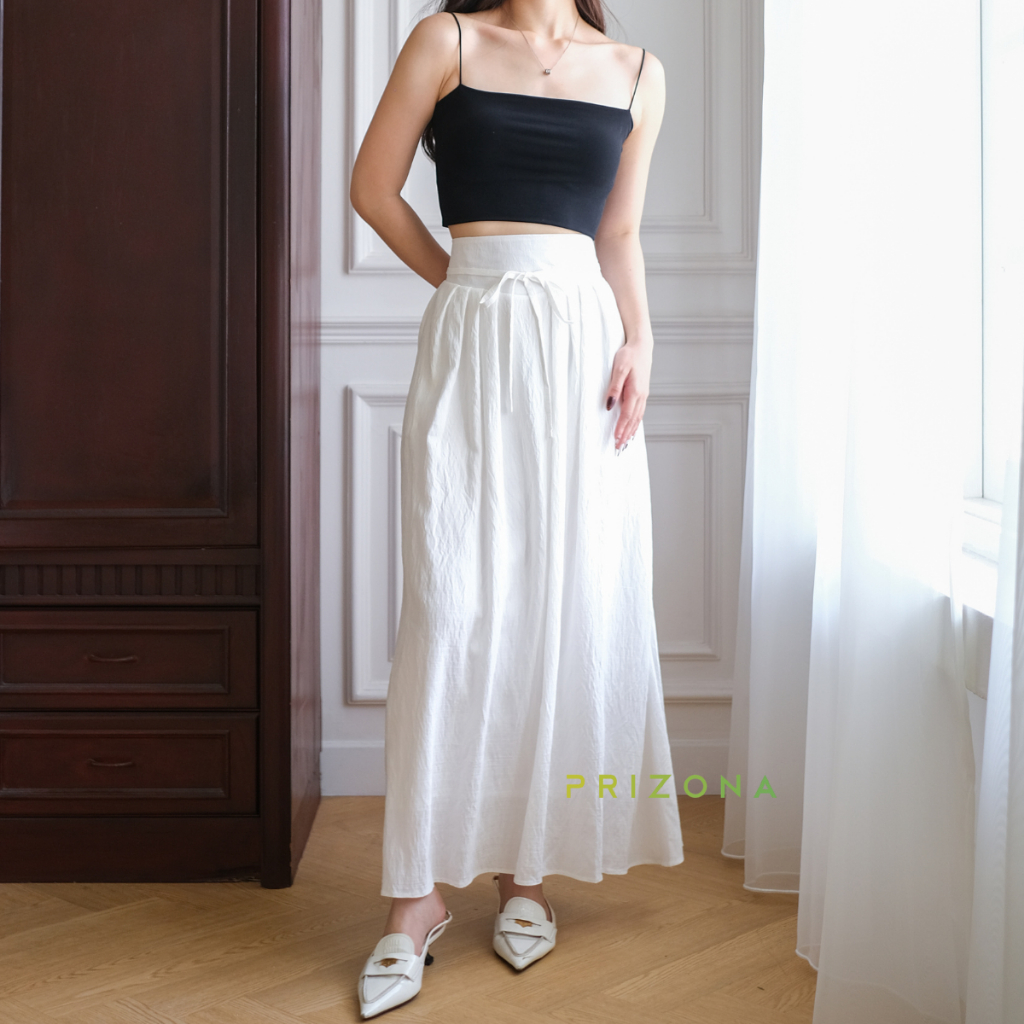 Jual Prizona - Rok Panjang Wanita Basic Maxi Skirt Premium Rok Linen ...