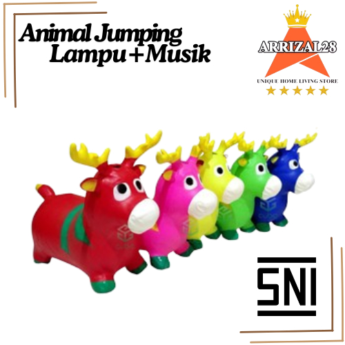 Jual SNI ANIMAL JUMPING MAINAN ANAK KUDA KARET MUSIK+LAMPU | Shopee ...