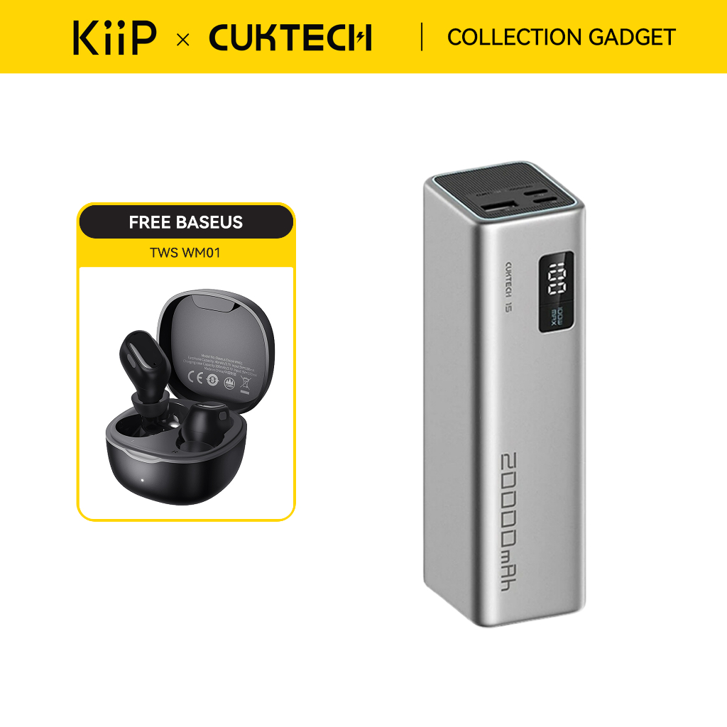 Jual Cuktech 15 SE Power Bank 20000mAh 85W USB Type-C Fast Charging | Shopee Indonesia