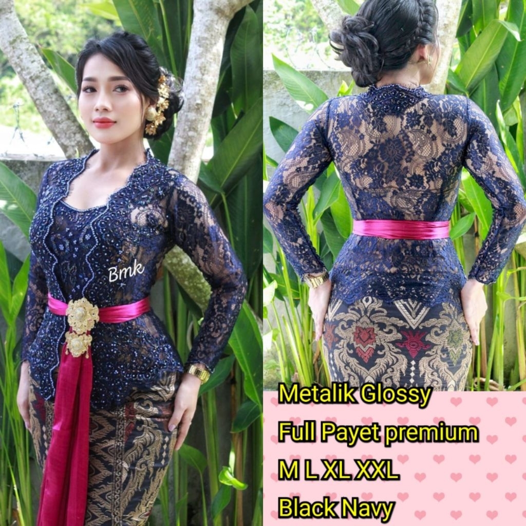 Jual Kebaya Jadi Brokat Metalic Glossy Payet Lengan Panjang Terbaru ...