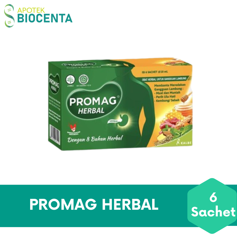 Jual Promag Herbal Cair Box isi 6 Sachet - Obat Lambung | Shopee Indonesia