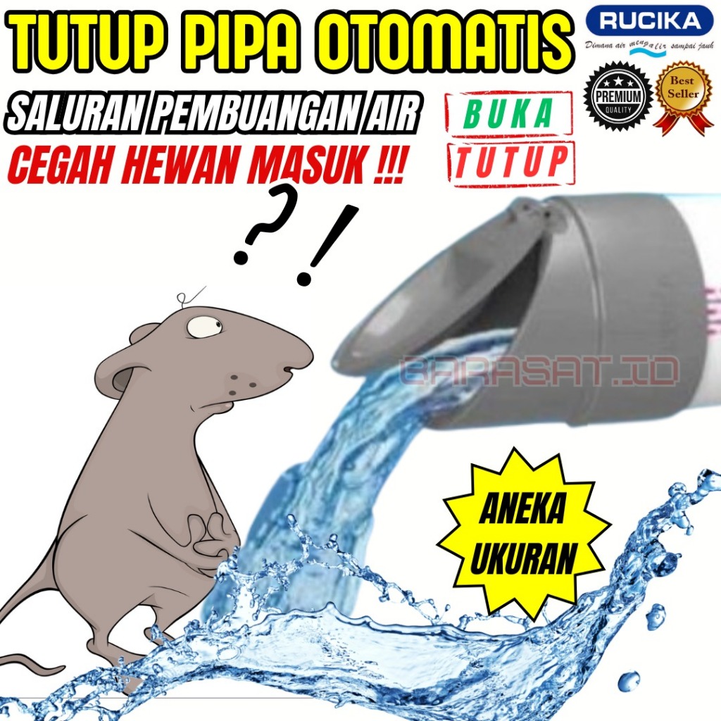 Jual Rucika Back Flow Valve / Backflow Valve / Katup Got Anti TIkus ...