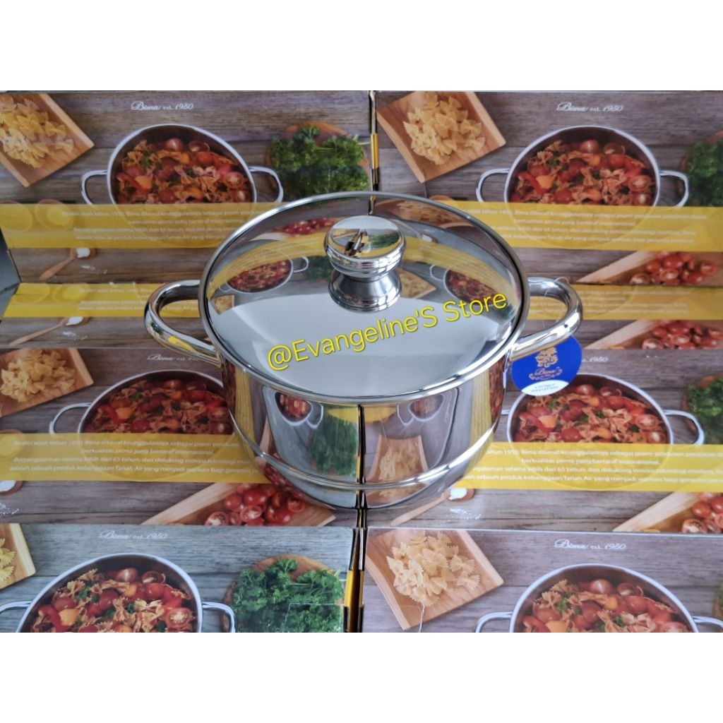 Jual Bima Prima Panci Kukus 26 Cm Langseng 9 L Steamer Stainless Steel ...