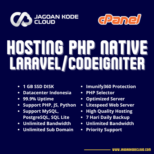 Jual Hosting Laravel/Codeigniter/PHP Native Datacenter Indonesia Bisa Perpanjang | Shopee Indonesia