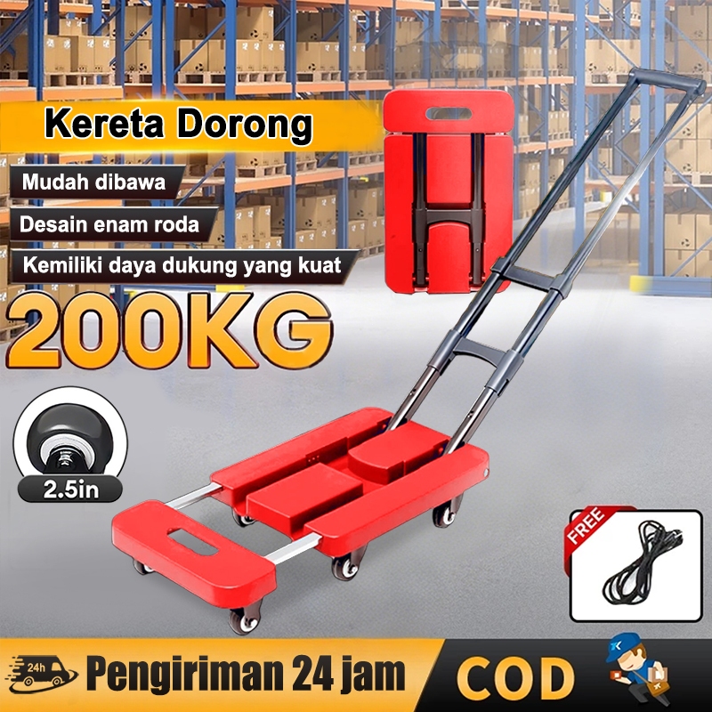Jual Troli Lipat 200KG - 6 Roda, Multi Fungsi untuk Furniture & Barang ...