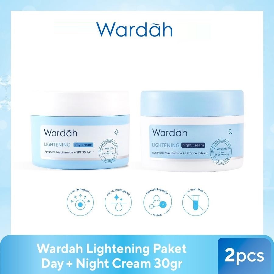 Jual [ISI 2PCS]BUNDLE WARDAH Lightening Day & Night Cream 30 gr ...