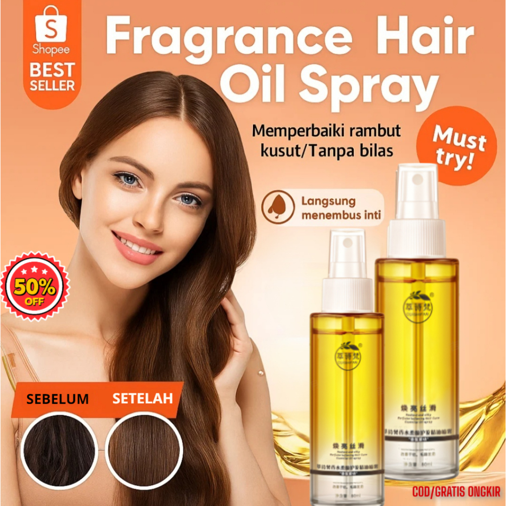 Jual ⚡️(Pengiriman Cepat 24 Jam)⚡️【Beli 2 gratis 1】Fragrance Hair Oil ...