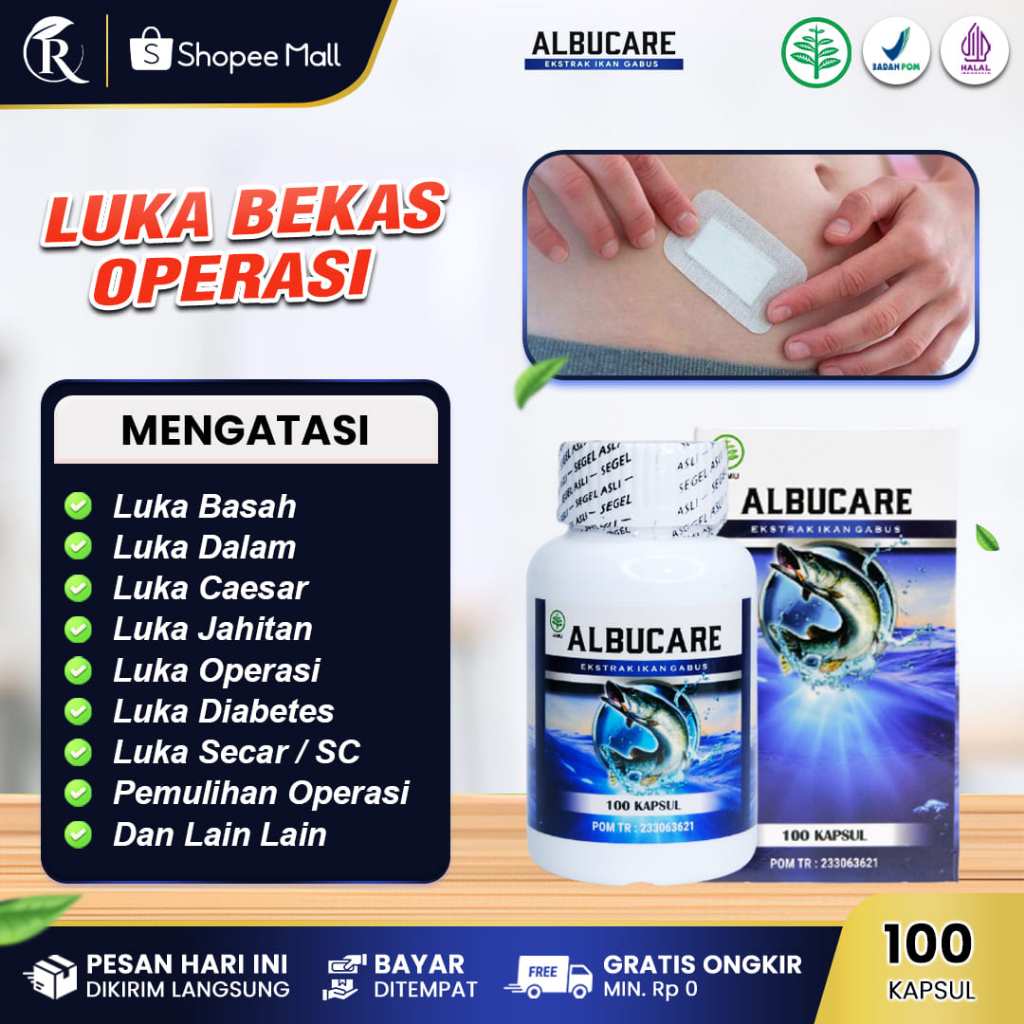Jual ALBUCARE Obat Luka Pasca Operasi, Luka Caesar, Luka Jahitan, Luka ...