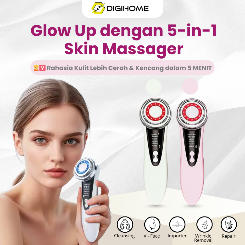Jual DIGIHOME DGHF-17 5-in-1 Skin Massager Alat Pijat Wajah & Perawatan ...